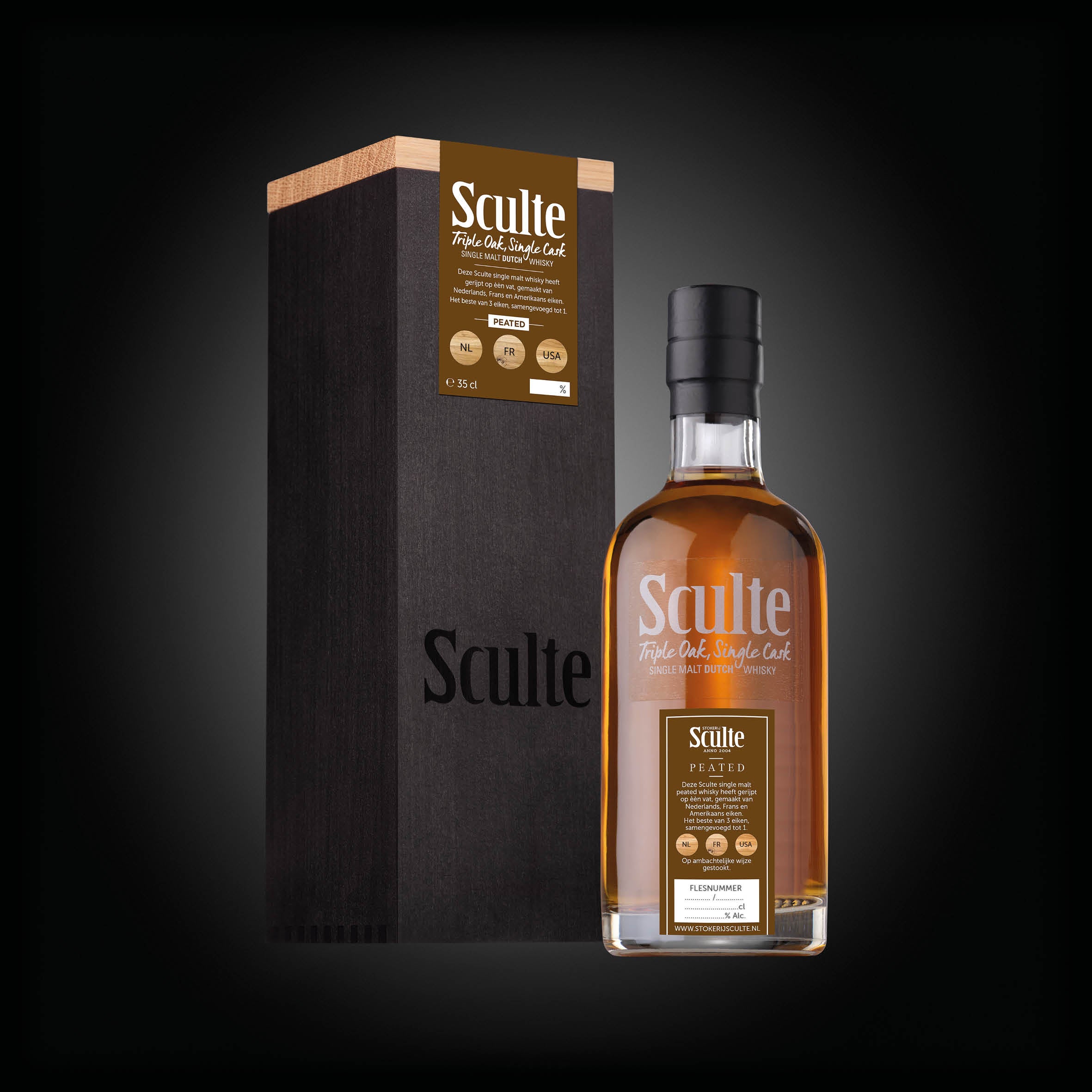 Triple Oak Single Cask Single Malt Dutch Whisky Peated – Stokerij Sculte